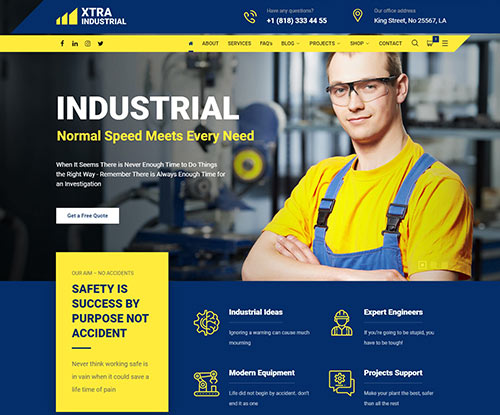 Industrial WordPress Theme – Xtra WordPress Theme