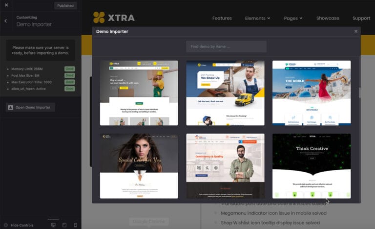 Theme Features – XTRA